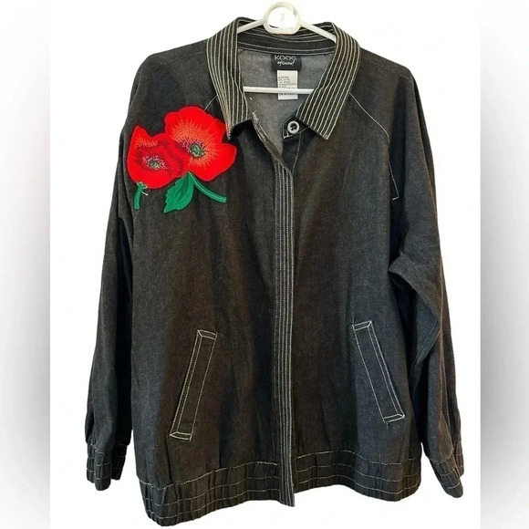 Koos Of Course | Jackets & Coats | Koos Of Course Black Denim Jacket ...
